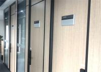 China Full Height Office Wooden Partitions , Hall Partition With Wood And Glass for sale