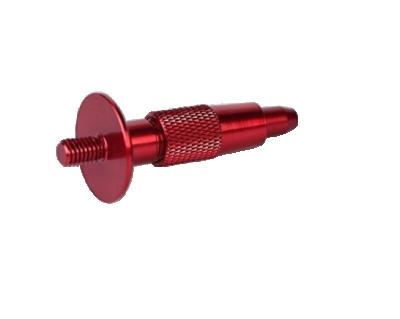 China Custom 6061-T6 Aluminum CNC Turned Parts with Knurling and Red Anodizing for sale