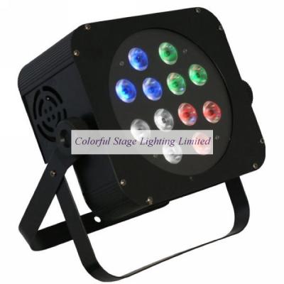 China Battery Powered ColorFlat 12 10W RGBW LED Par Fixture for sale