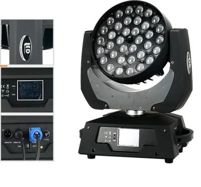 China CE RoHs Free Shipping High quality RGBAW UV 36X18W 6 IN 1 LED Zoom Moving Head Light for sale