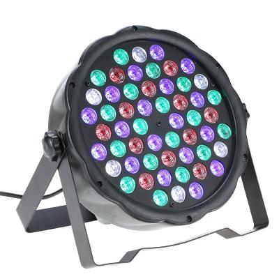 China 180W 54LED 7Channel RGBW Flat Wash PAR Light Stage Effect Lamp Support DMX-512 Sound Activated Strobe Dimmable for Xmas for sale