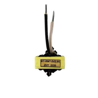 China Customized RM Series High Efficiency Low Loss Power Transformer RM7 High Frequency Current Transformer Flyback Topology for sale