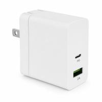 China 45W GaN PD Fast Charger USB-C Wall Adapter Dual Port Type C Power Delivery Foldable US Plug for Laptop Phone Tablet OEM ODM for sale
