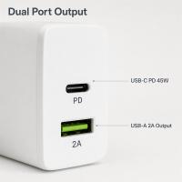 China 45W GaN PD Fast Charger USB-C Wall Adapter Dual Port Type C Power Delivery Foldable US Plug for Laptop Phone Tablet OEM ODM for sale