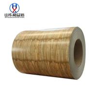 China Wood Grain Pattern Printed Color Coated Steel Coil PPGI Roll 0.13-1.50mm Thickness for sale