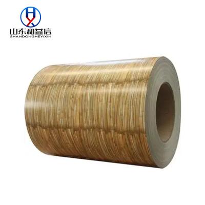 China Wood Grain Pattern Printed Color Coated Steel Coil PPGI Roll 0.13-1.50mm Thickness for sale