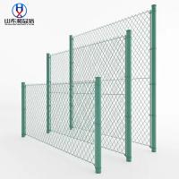 China Galvanized Diamond Wire Mesh Fence Outdoor Perimeter 3d Curved Welded Mesh Weaved Security for sale