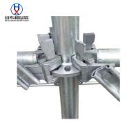 China Hot Dip Galvanized Steel Scaffolding Parts Tray Buckle Feet Adjustable 40*2.0 - Q345 HDG Ringlock System for sale