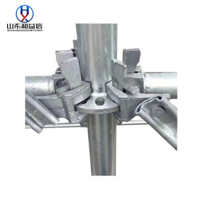 China Hot Dip Galvanized Steel Scaffolding Parts Tray Buckle Feet Adjustable 40*2.0 - Q345 HDG Ringlock System for sale