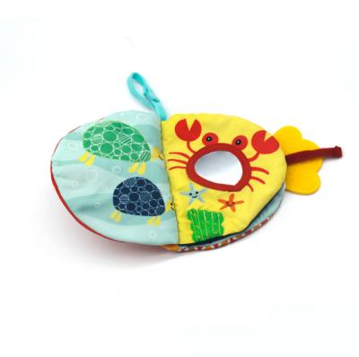 China Puzzle baby cloth book doll fish cloth book early education washable cartoon baby finger cloth book comfort toy for sale