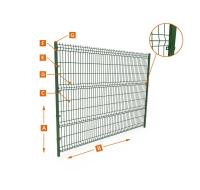 China 3D Curved Welded Wire Mesh Fence Panel - 3.0-5.0mm Wire Thickness, 2000-2900mm Width Options for sale