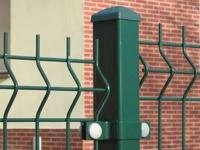 China Powder Coated Welded Wire Mesh Fence Panels For Prison With Square Hole for sale