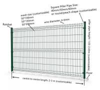 China Waterproof Fence Hardware 3D Bending Curved Welded Steel Wire Mesh Panel Fencing for sale