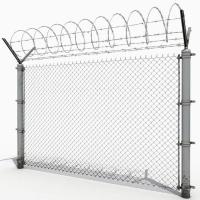 China Galvanized PVC Coated Chain Link Fence 2-5mm Wire Diameter 0.5-2.5m Width for Boundary Walls for sale