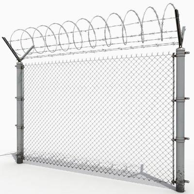 China Galvanized PVC Coated Chain Link Fence 2-5mm Wire Diameter 0.5-2.5m Width for Boundary Walls for sale
