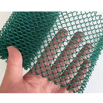 China Galvanized PVC Coated Chain Link Fence Mesh 2-5mm Wire Diameter 0.5-2.5m Width for Boundary Walls for sale