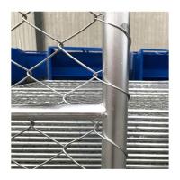 China Galvanized PVC Coated Chain Link Fence 2-5mm Wire Diameter with 25-100mm Mesh Sizes for Boundary Security for sale