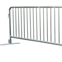 China Galvanized Steel Crowd Control Barrier 2.1x1.1m with Hot-Dipped Galvanized Finish for Construction Sites and Events for sale