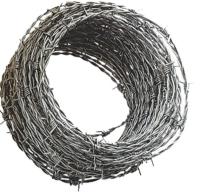 China Hot Dipped Galvanized Barbed Wire Coil 100-300m Length with 1.4-2.6mm Wire Gauge for Security Fencing for sale