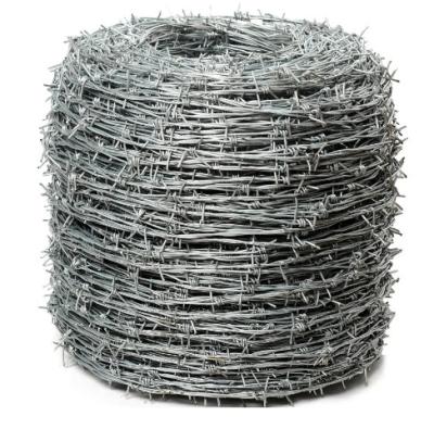 China Galvanized Barbed Wire 1.4-2.6mm Gauge with 100-300m Length for Security Fencing for sale