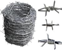 China Galvanized Barbed Wire 1.4-2.6mm Gauge with 100-300m Length for Security Fencing for sale
