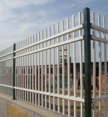 China Custom Powder Coated Steel Fence 1.2-2.4m Height with 1.2-3.2mm Tube Thickness for Security and Decoration for sale