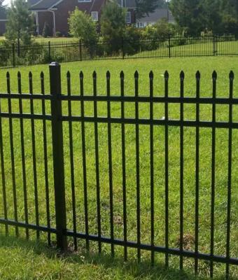 China 8FT Galvanized Powder Coated Steel Boundary Fence Panel 1.2-2.4m Height with 1.2-3.2mm Thickness Options for sale