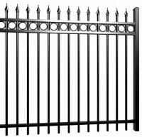 China 8FT Galvanized Powder Coated Steel Boundary Fence Panel 1.2-2.4m Height with 1.2-3.2mm Thickness Options for sale