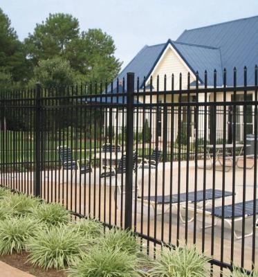 China Galvanized Metal Panel Iron Wire Mesh Ornamental Steel Fence with Tubular Barbed Wire - Q195 Q235 Steel, 40,000 sqm Factory for sale