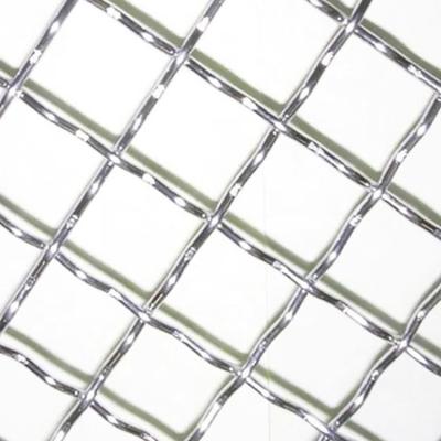 China Stainless Steel Crimped Woven Wire Mesh 4.8mm Wire Diameter with 20.6mm Aperture for Industrial Screening for sale