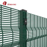 China Steel Wire Welded Mesh Airport Customized Color 358 High Security Galvanized Boundary No Anti Climb Fence Panel for sale