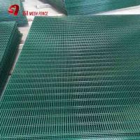 China Steel Wire Welded Mesh Airport Customized Color 358 High Security Galvanized Boundary No Anti Climb Fence Panel for sale
