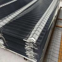 China Black Metal 358 Security Mesh Fence Powder Coated With Posts And Sustainable Fence Hardware for sale