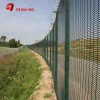 China Black Metal 358 Security Mesh Fence Powder Coated With Posts And Sustainable Fence Hardware for sale