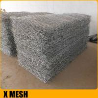 China 6x8cm Hole Seawall Protection Pvc Coated Hexagonal gabion basket for retainer wall for sale