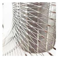 China Stainless Steel Wire Rope Mesh 1.0-4.0mm Diameter with 30-200mm Diamond Openings for Industrial Applications for sale