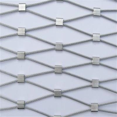 China 7x7 Stainless Steel Wire Rope Mesh - 1mm to 5mm Diameter, 30-200mm Mesh Size for Slope Protection & Architectural Applications for sale
