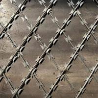 China Concertina Razor Wire Fencing - BTO-10 to CBT-65 Models with 0.5-0.6mm Blade Thickness and 2.5mm Core Wire for sale