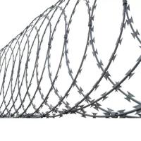 China Stainless Steel Razor Wire Fencing - 0.5mm Blade Thickness, 2.5mm Core Diameter - Hot Dipped Galvanized Security Barrier for sale