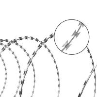 China Stainless Steel Razor Wire Fencing - 0.5mm Blade Thickness, 2.5mm Core Diameter - Hot Dipped Galvanized Security Barrier for sale