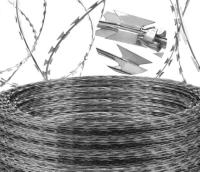 China Galvanized PVC Coated Stainless Steel Concertina Razor Barbed Wire BTO-22 CBT-60 CBT-65 Security Fencing for sale