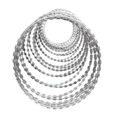 China Concertina Razor Wire Mesh Fence 450-960mm Diameter Galvanized Security Barrier for sale