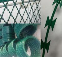 China Concertina Barbed Galvanized Steel Wire Fence Roll 450-960mm Diameter 7-15m Length Security Razor Wire for sale