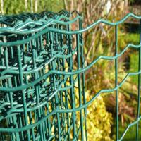 China 2x2 Inch Green PVC Coated Euro Fence Welded Wire Mesh Rolls - 50.8mm Opening with BWG 12-16 Wire Diameter for Garden and Farm Applications for sale