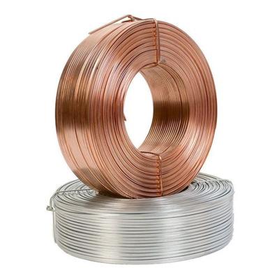 China Copper Coated Galvanized Flat Stitching Wire 0.1-5.0mm Diameter for Corrugated Box Carton Manufacturing for sale
