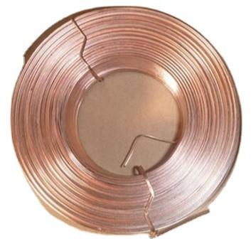 China 2.25x0.5mm Copper Coated Flat Stitching Wire - Electro Galvanized Binding Wire with 400 MPa Strength for Carton Packaging for sale