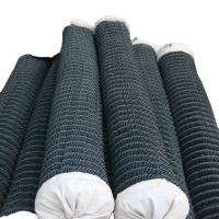 China Woven Vinyl Coated Black Chain Link Fence with 9 Gauge & 11 Gauge Galvanized Steel Wire for Backyard Security for sale