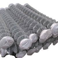 China Hot Dipped Galvanized Chain Link Fence Roll 8 ft Height 9 Gauge Black Galvanized Steel Mesh for sale