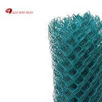 China Woven Vinyl Coated Black Chain Link Fence with 9 Gauge & 11 Gauge Galvanized Steel Wire for Backyard Security for sale