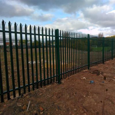 China Hot Dipped Galvanized Palisade Fence 1.2m-3m Height with 2-4mm Pale Thickness for Security Applications for sale